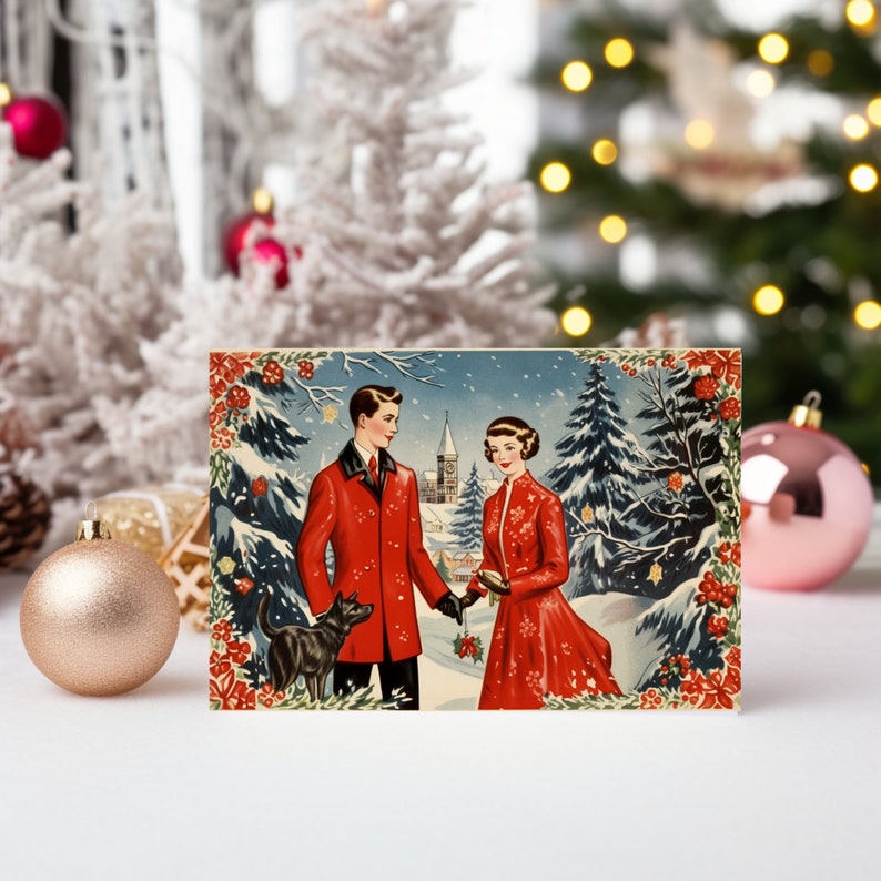 Vintage Christmas Postcards,60 Printable Winter Postcard Digital ...