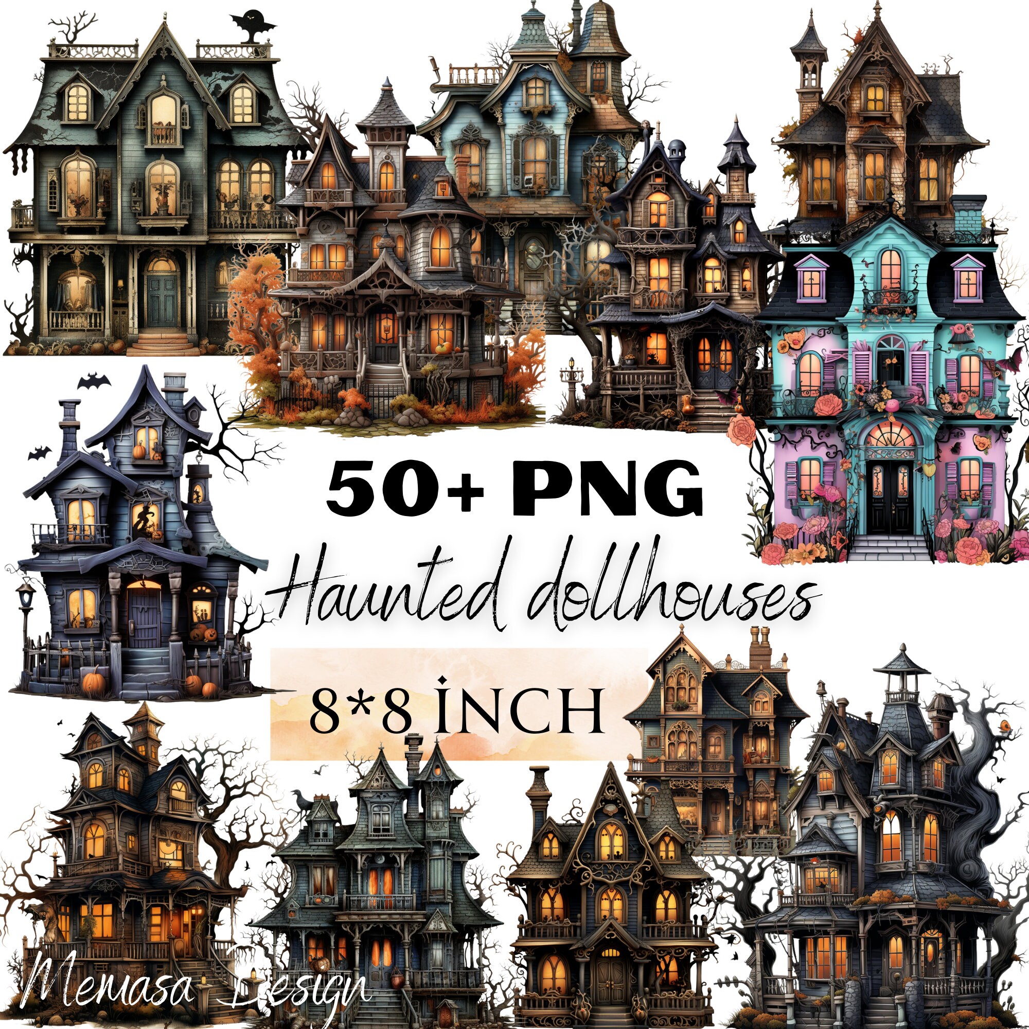 Printable Halloween Haunted Dollhouse, Junk Journal Digital Halloween ...