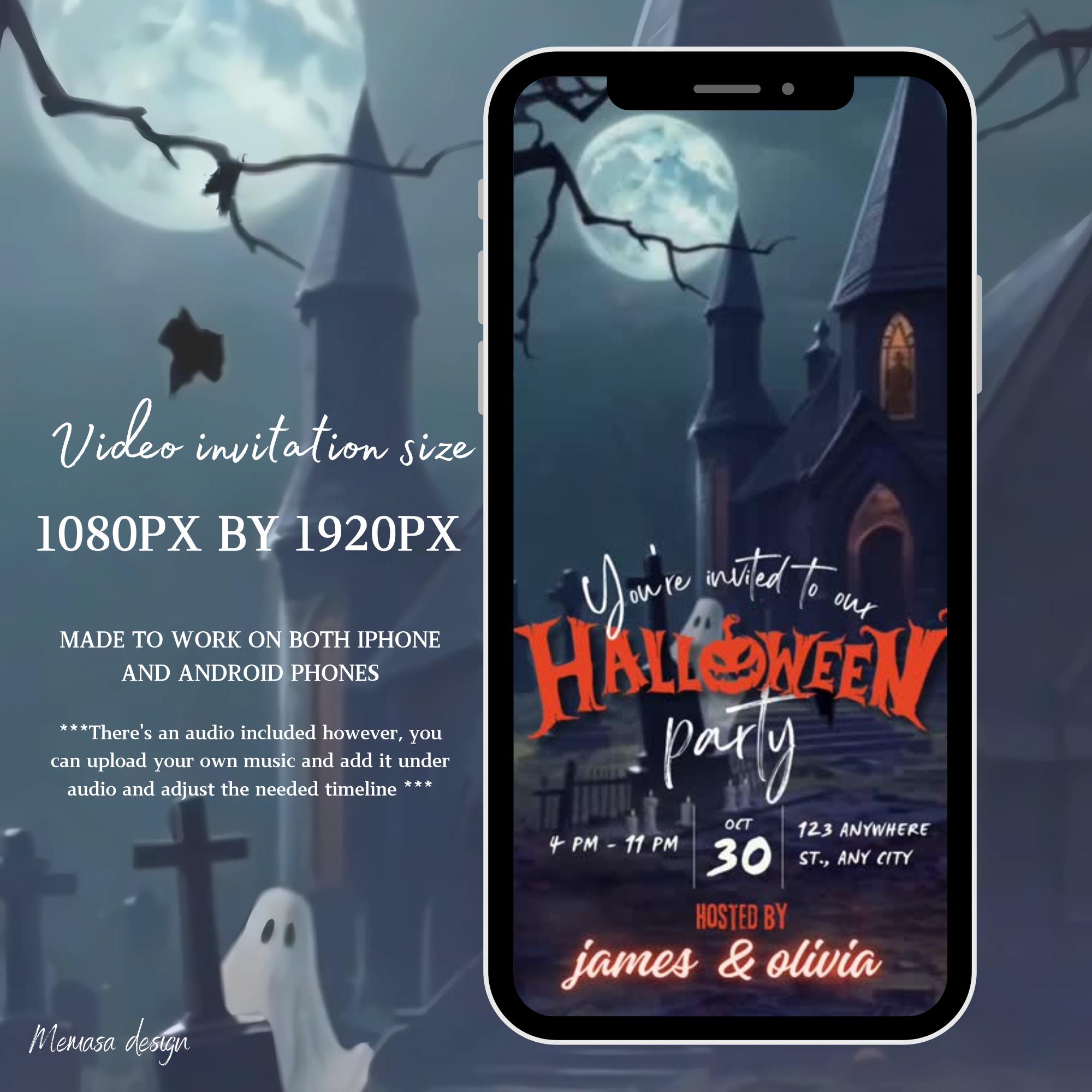 Digital Halloween Party Invitation for Adults Halloween Costume Party ...