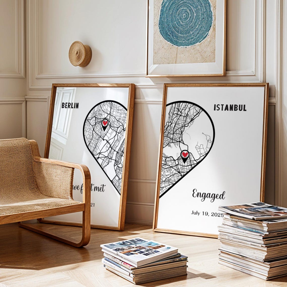 Where We Met Map, Personalized Couples Gift, Custom Map, Boyfriend Gift ...