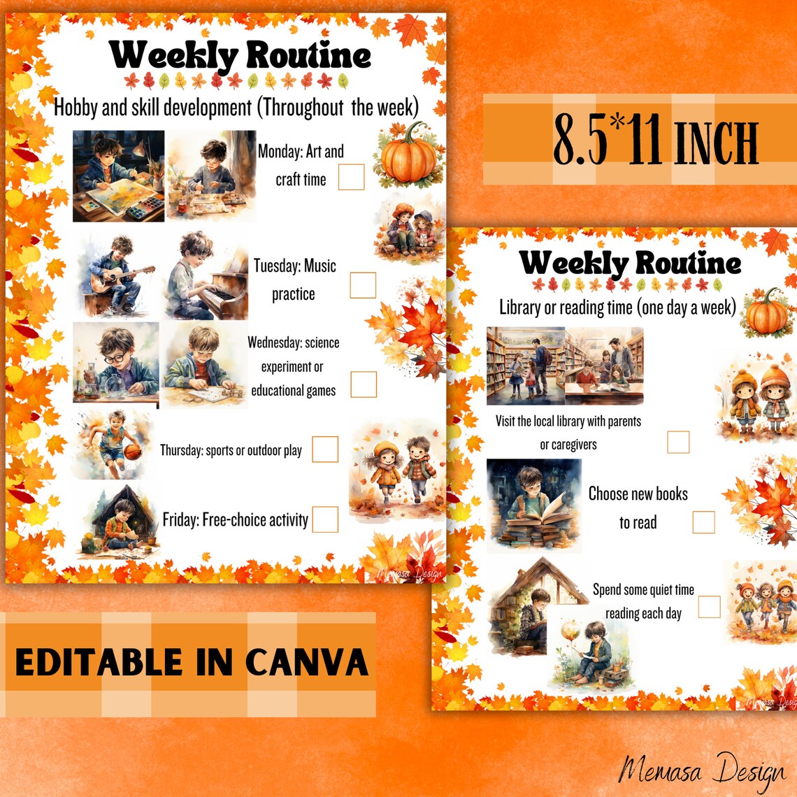 Editable Kids Visual Checklist Daily School Checklist - Etsy