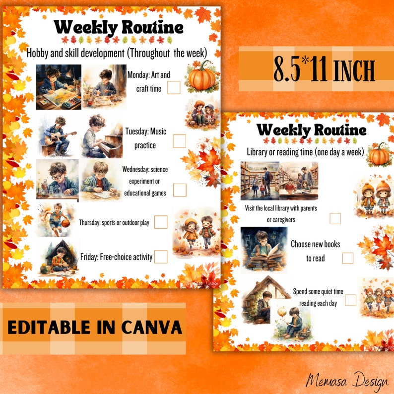 Editable Kids Visual Checklist Daily School Checklist - Etsy