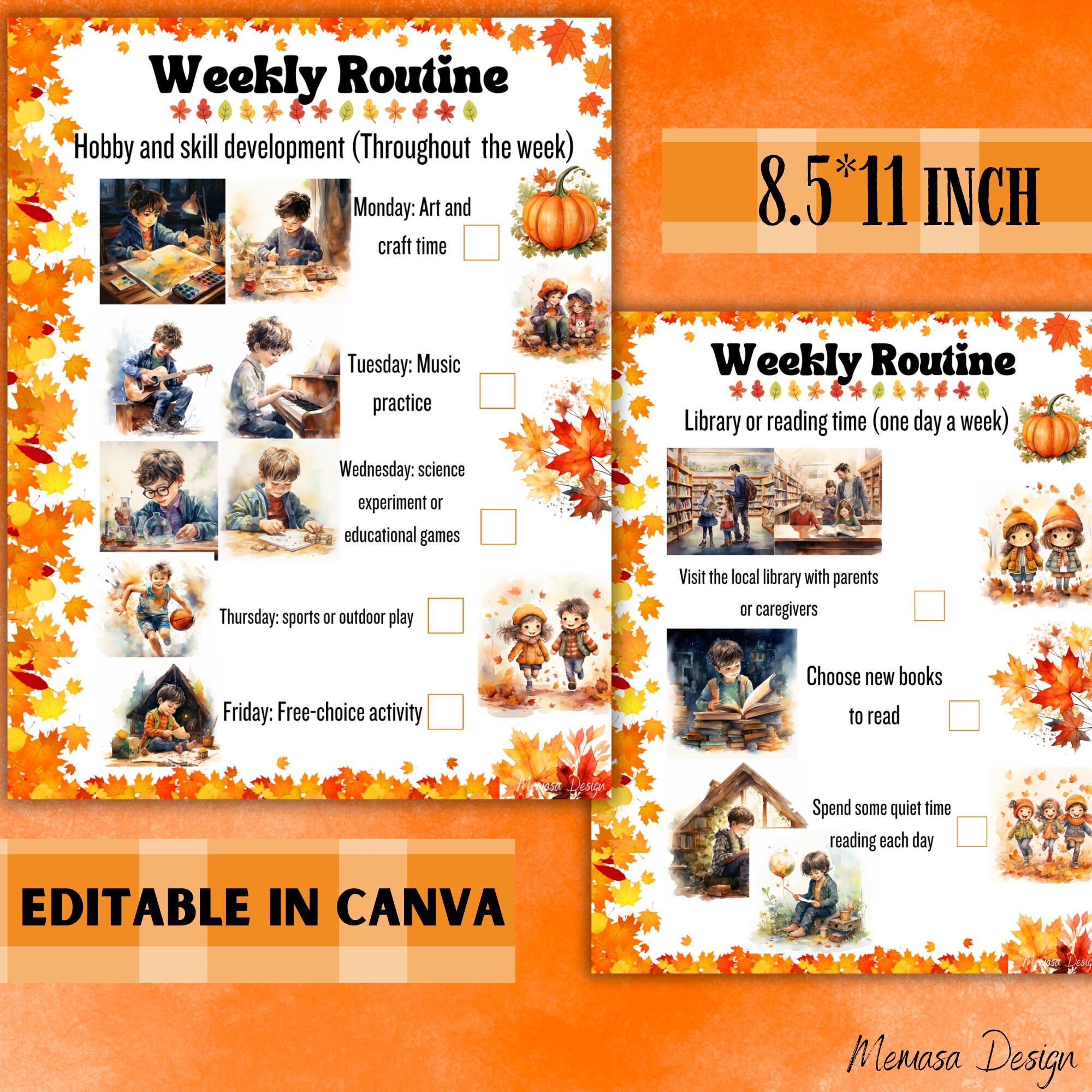 Editable Kids Visual Checklist Daily School Checklist - Etsy