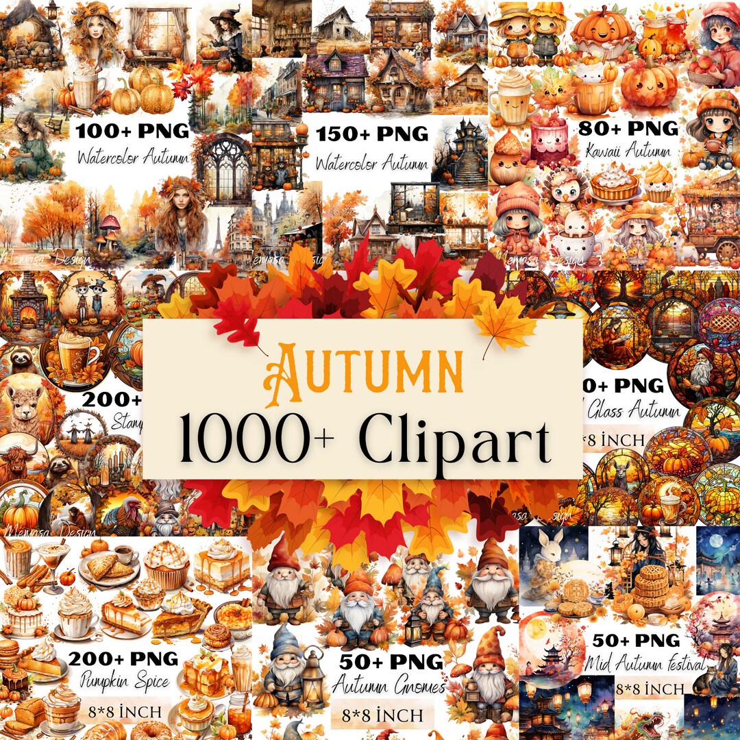 Autumn Clipart Bundle, Fall Clipart Bundle, Fall Premium Graphics ...