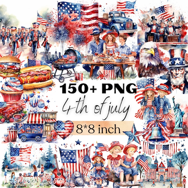 4th of July Clipart - Etsy
