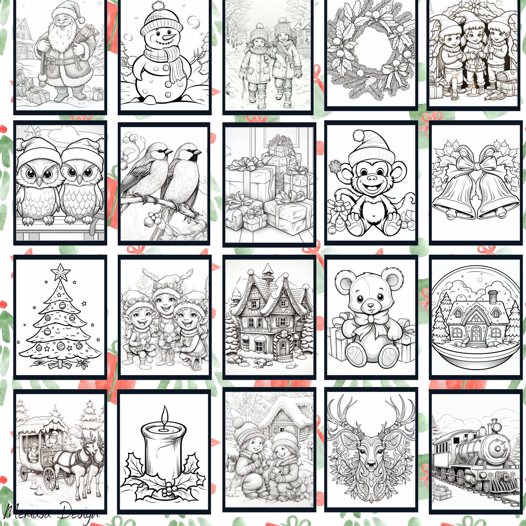 Printable Christmas Colouring Pages, Kids Christmas Coloring Sheets ...
