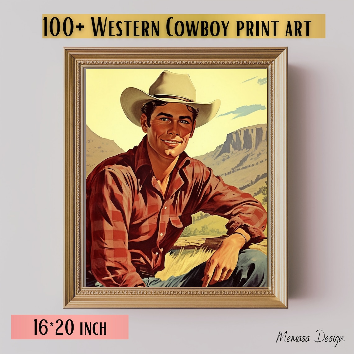 Cowboy Posters ,rodeo Poster, Cowboy Wall Art Cowboy Decor Western Wall ...