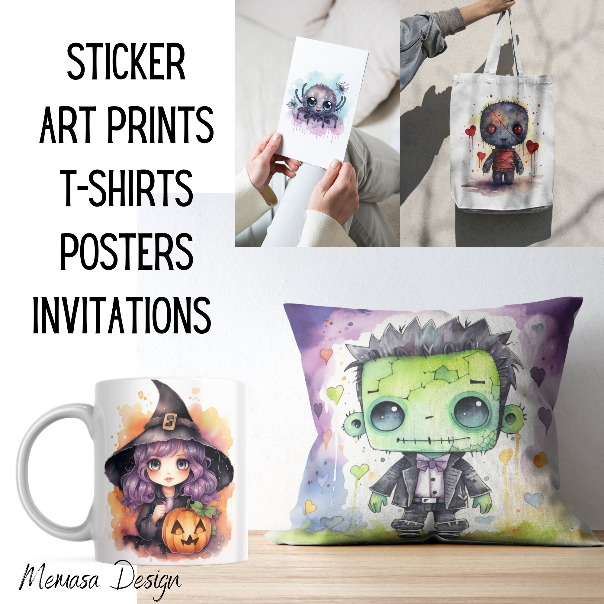 Kawaii Halloween Clip Art Set Cute Halloween Clipart - Etsy