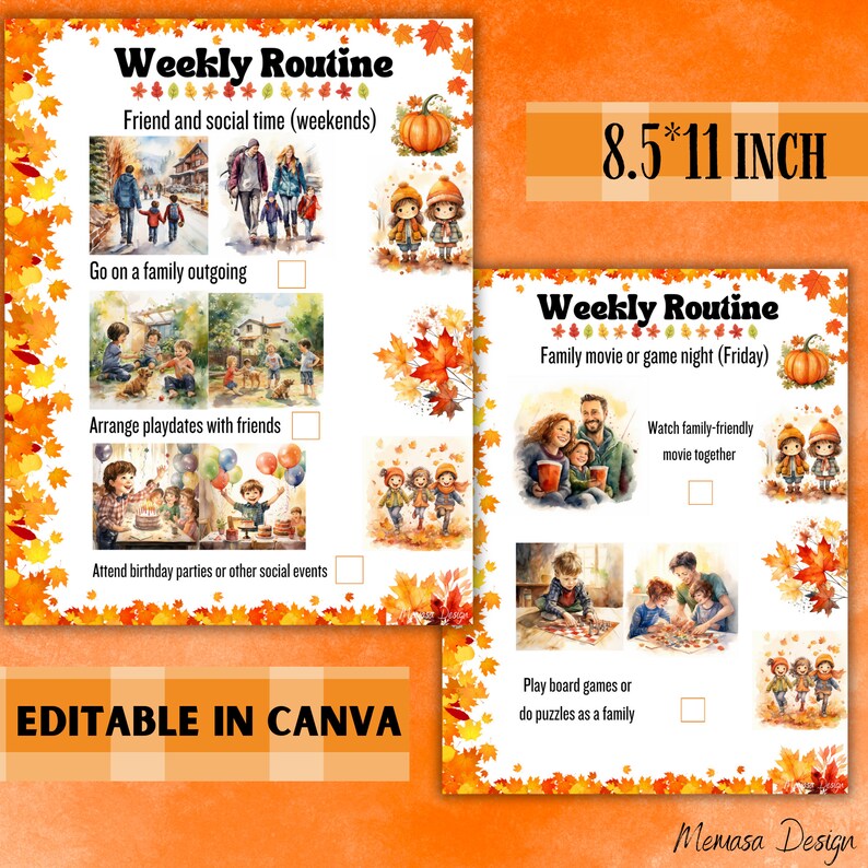 Editable Kids Visual Checklist Daily School Checklist - Etsy