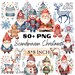 Watercolor Scandinavian Christmas Clipart, Scandinavian Folk Art ...