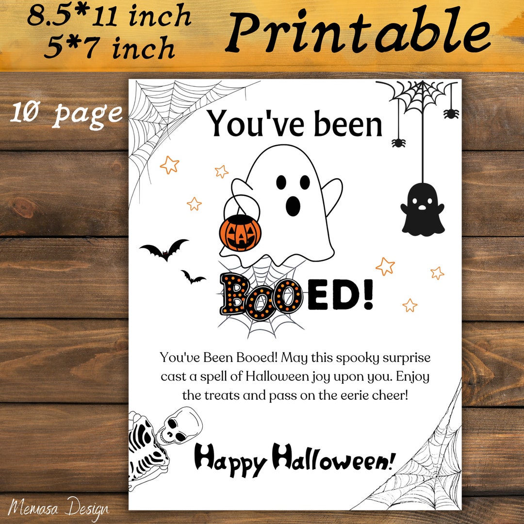 You've Been Booed Halloween Office Coworker Activity Printable ...