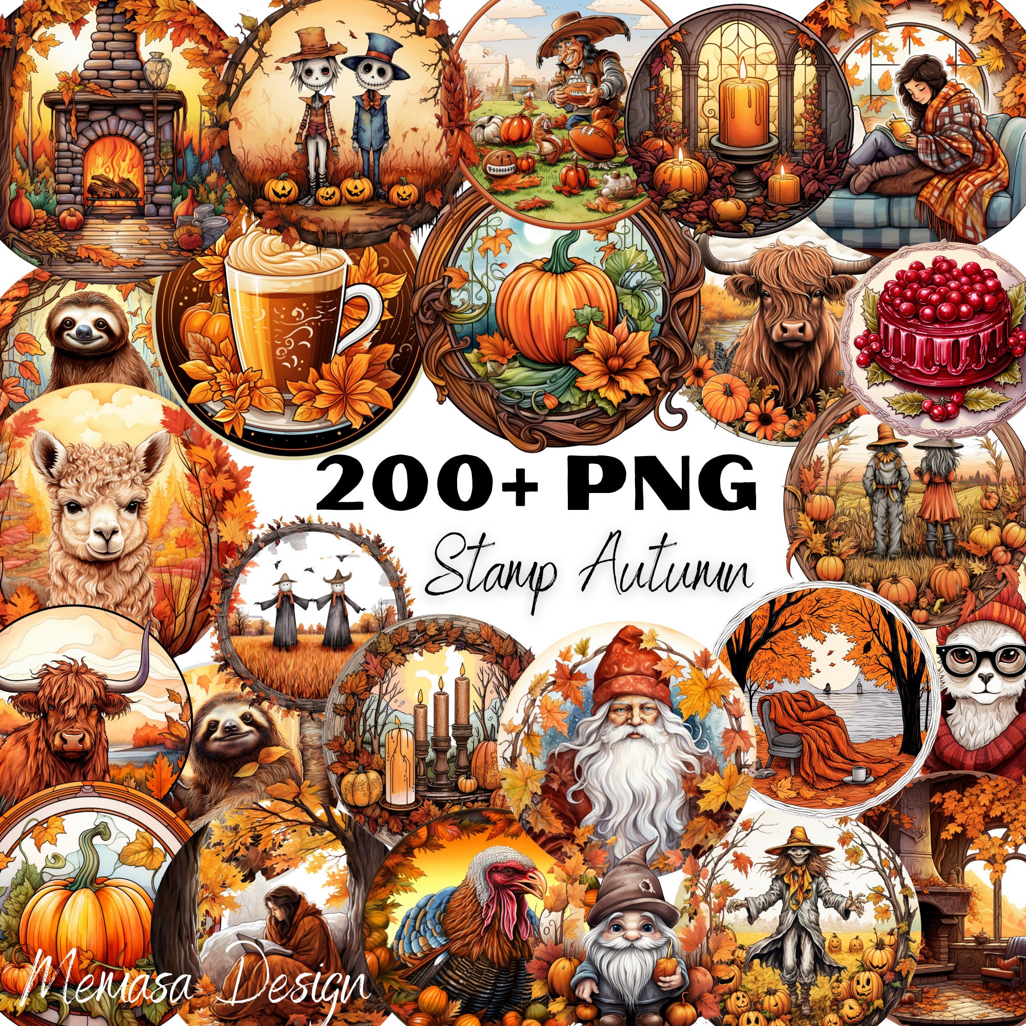 Autumn Clipart Bundle Fall Clipart Bundle Fall Premium - Etsy