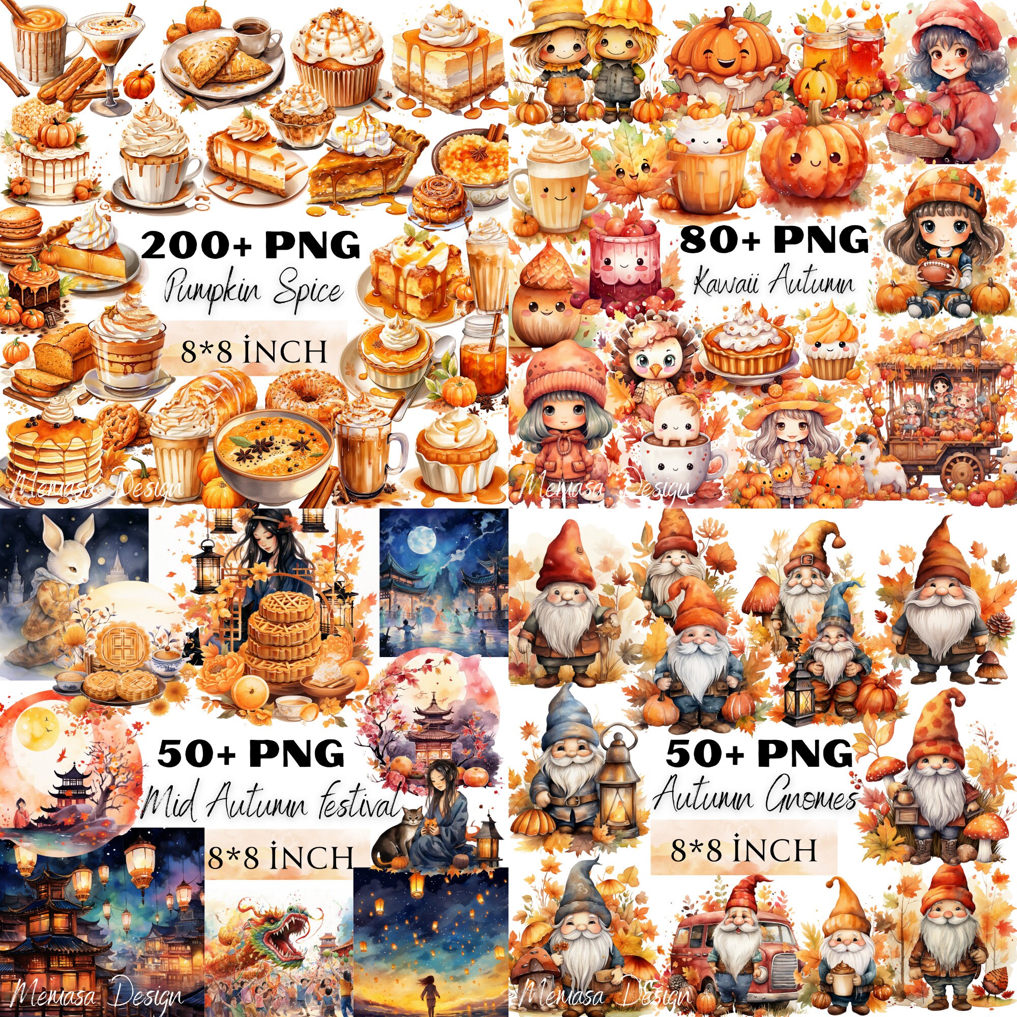 Autumn Clipart Bundle Fall Clipart Bundle Fall Premium - Etsy