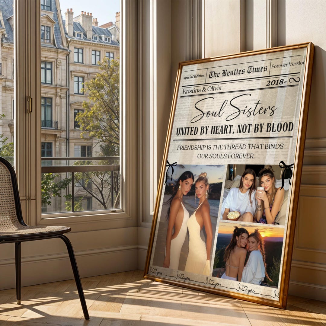 Trendy Newspaper Print, Best Friend Poster, New York Times Wall Art ...