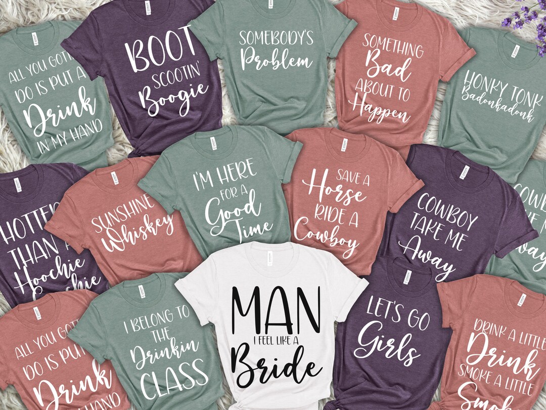 Custom 90s Country Bachelorette Party Tshirt, Personalized Bride Song ...