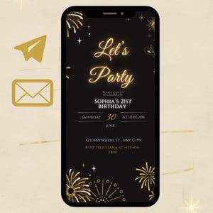 Animated Custom Digital Birthday Invitation | Personalized Printable ...