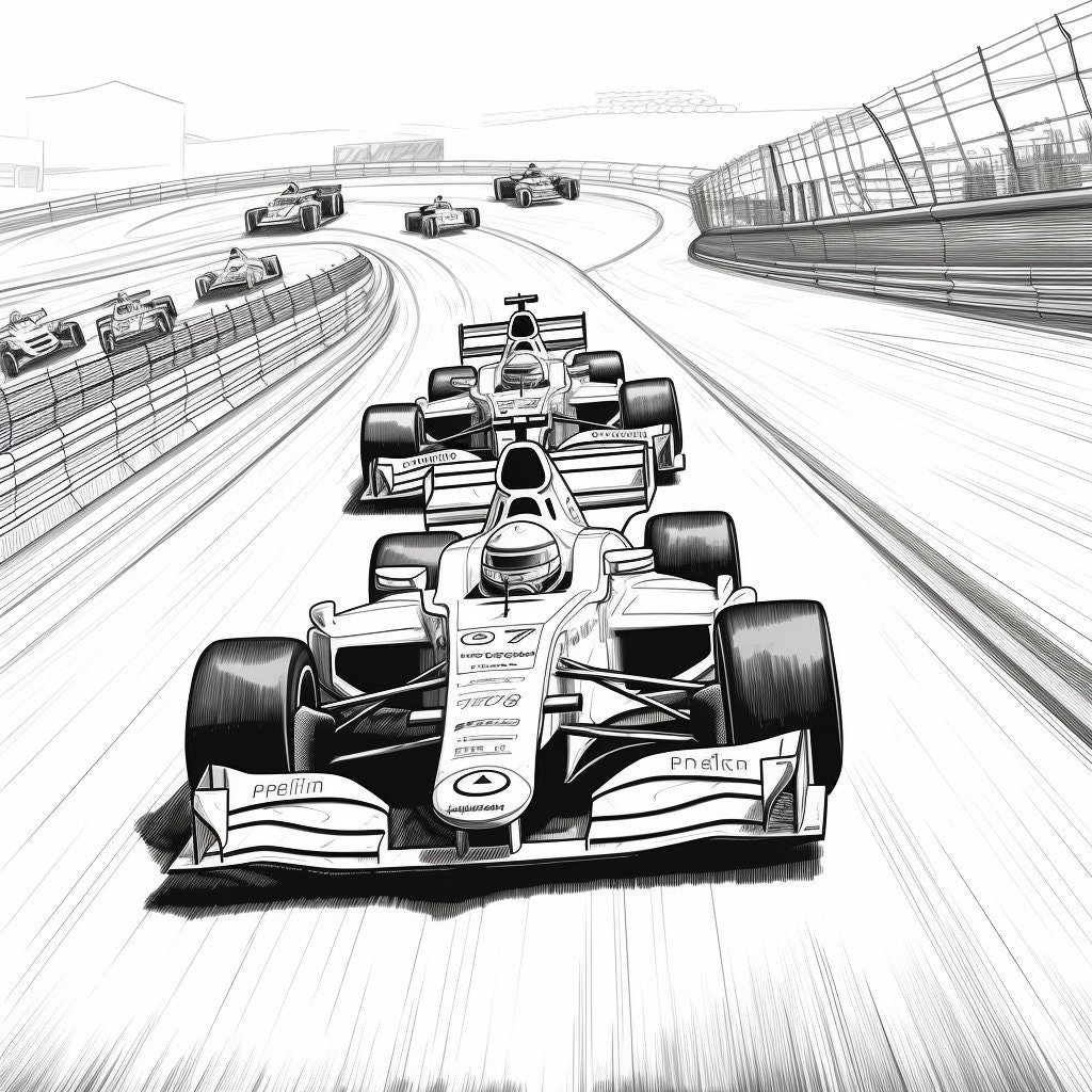 20 Formula 1 Coloring Pages (downloadable PDF) - Etsy Canada