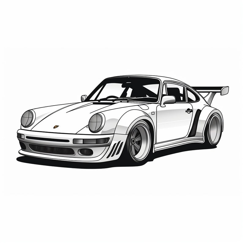 20 Porsche Coloring Pages (downloadable PDF) - Etsy