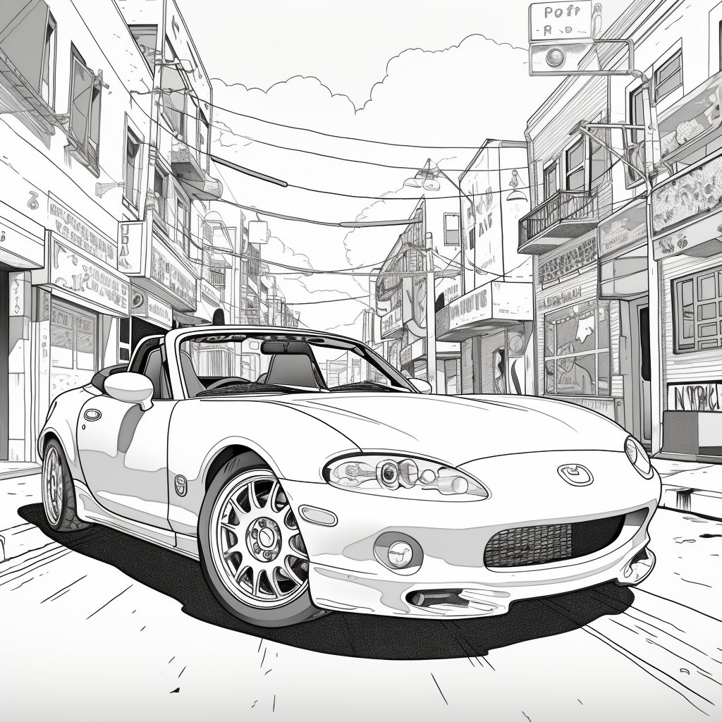 20 JDM Cars Coloring Pages (downloadable PDF) - Etsy