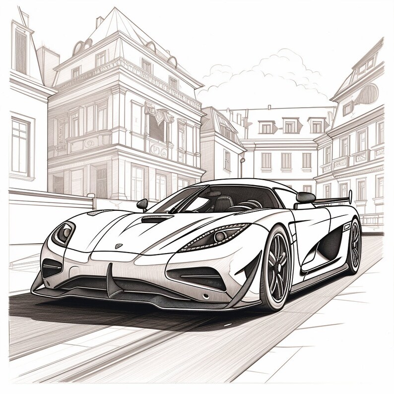 40 Sportscar/f1 Coloring Pages downloadable PDF - Etsy