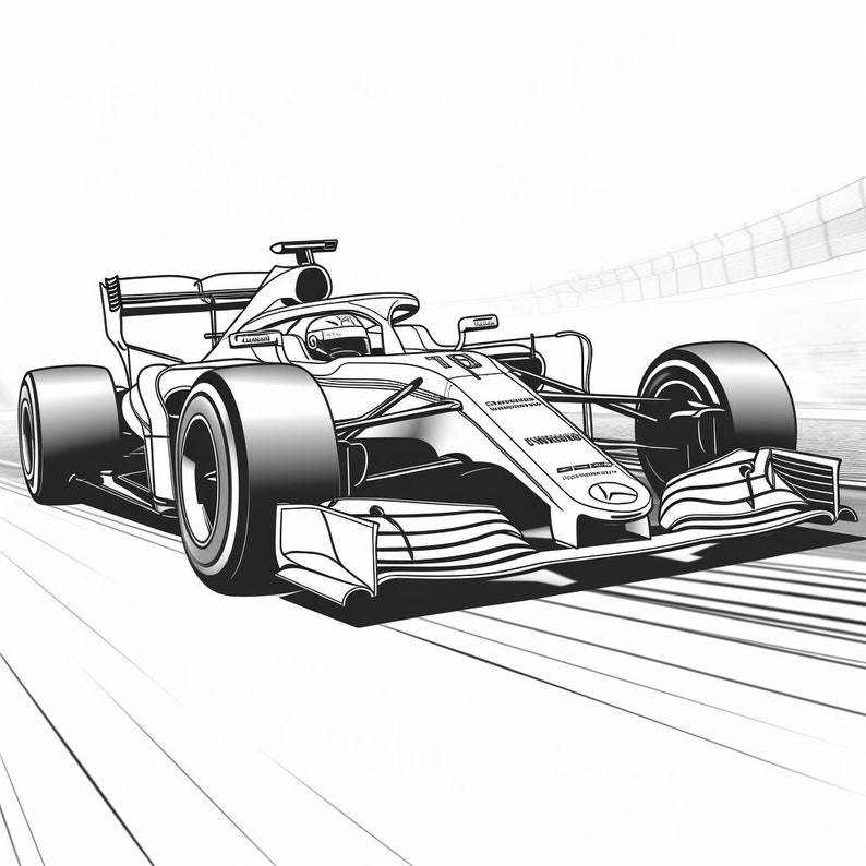 20 Formula 1 Coloring Pages downloadable PDF - Etsy