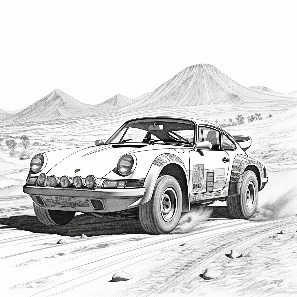 20 Porsche Coloring Pages (downloadable PDF) - Etsy UK