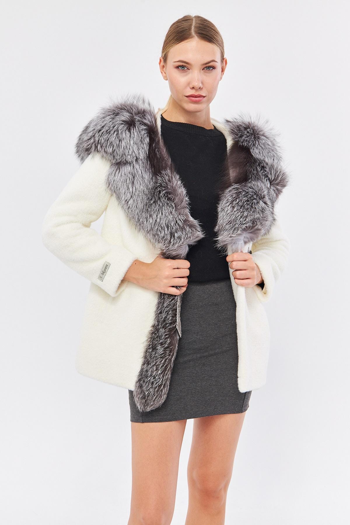 Luxury Real Alcantara Coat Unique Gift for Elegant Women Grandeur ...