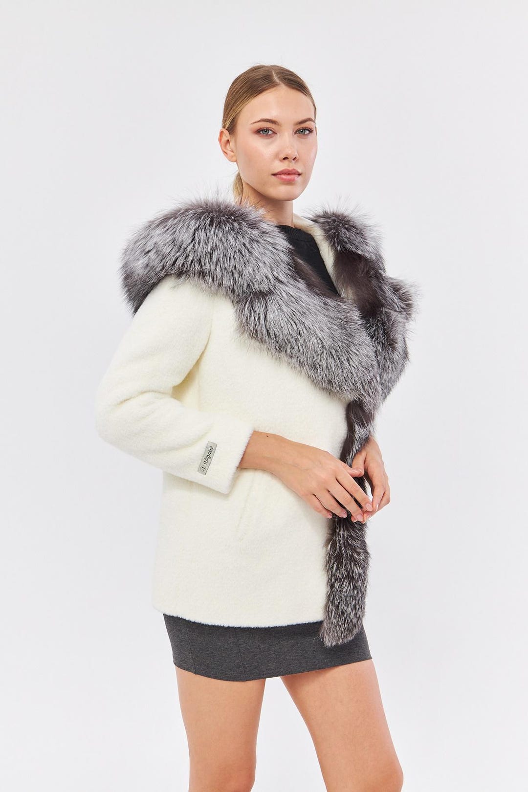 Luxury Real Alcantara Coat Unique Gift for Elegant Women Grandeur ...