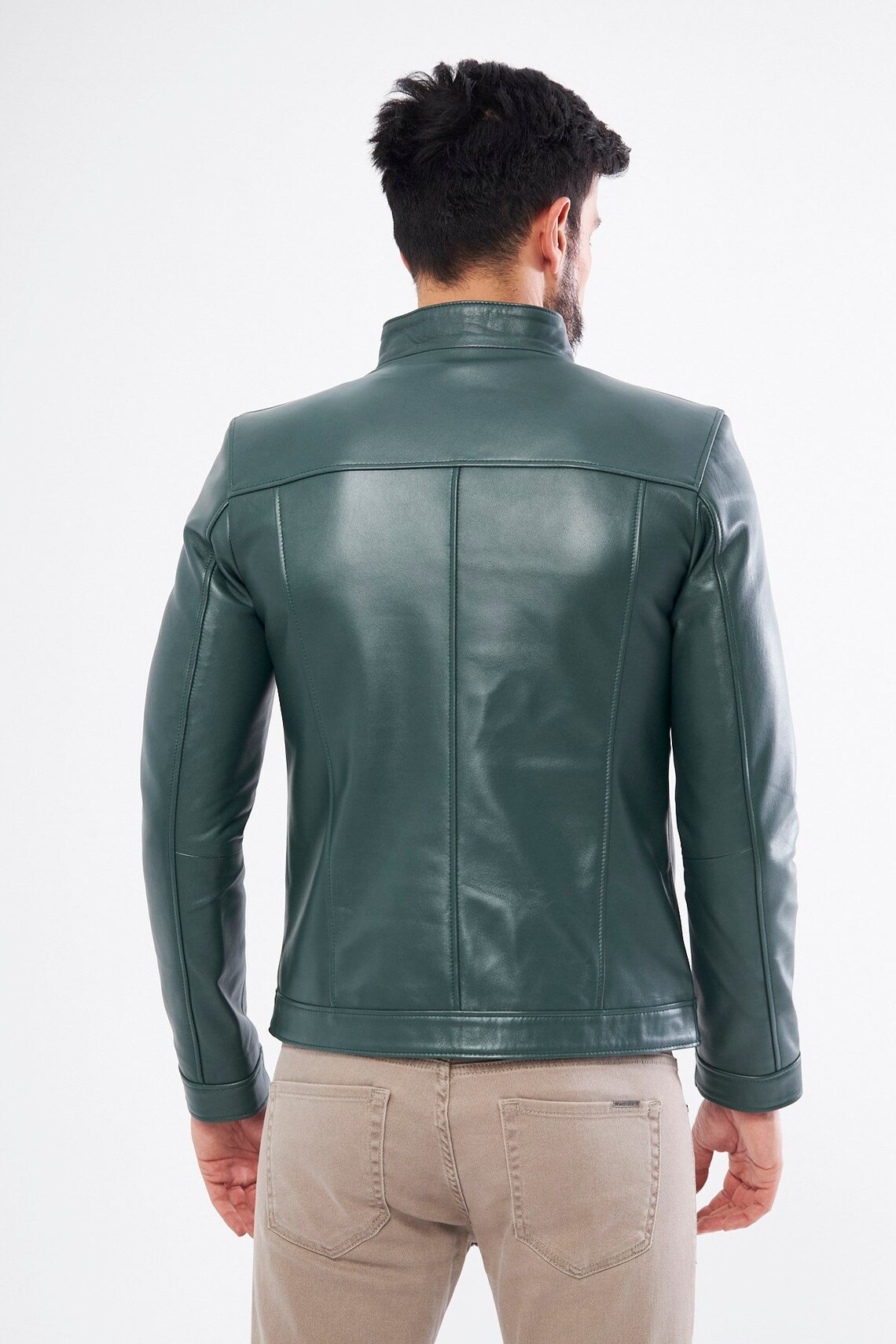 Genuine Leather Jacket for Men,mens Lamb Leather Jacket, Men's Genuine ...