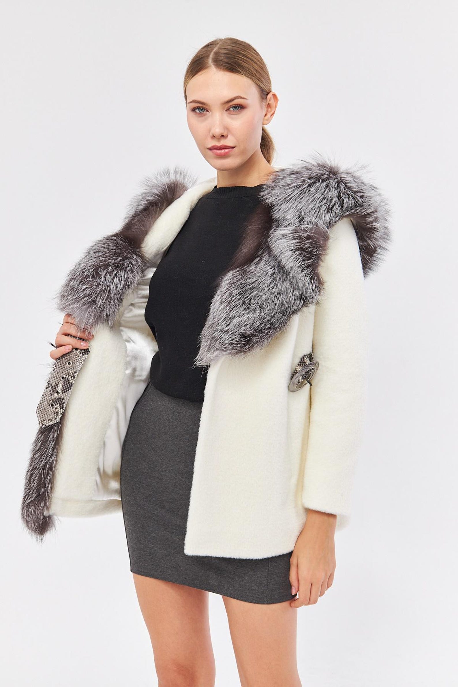 Luxury Real Alcantara Coat Unique Gift for Elegant Women Grandeur ...