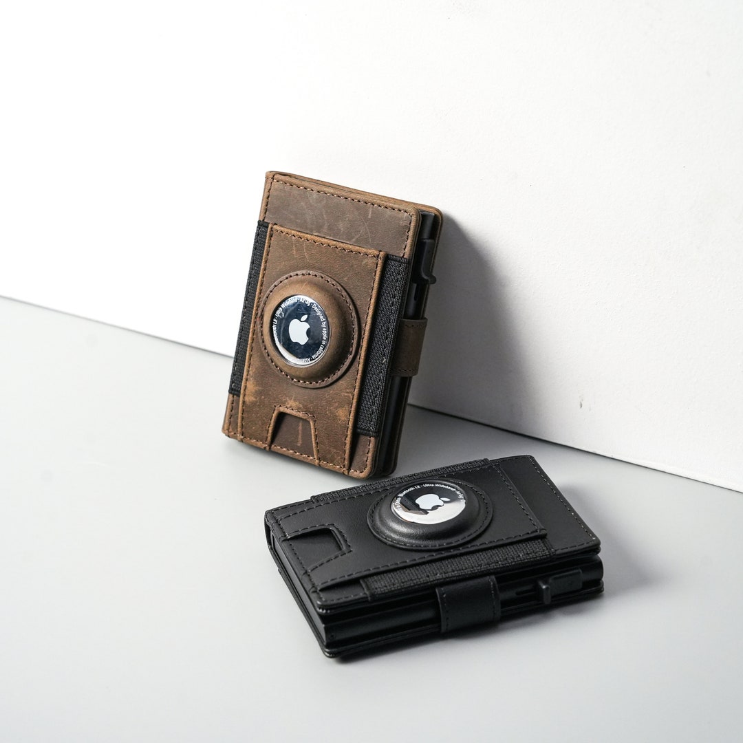 Minimalist Leather AirTag Wallet, RFID Protection - Etsy