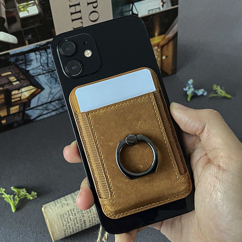 IPhone Magsafe Wallet .crazy Horse Leather Magsafe Walletmag - Etsy