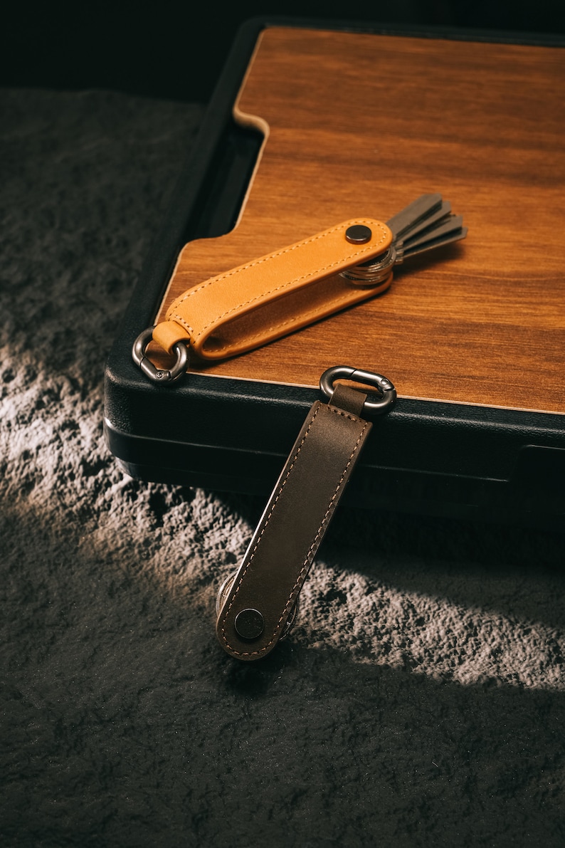 Personalized Leather Key Folder Holder crazy Horseleather Key Organizer ...