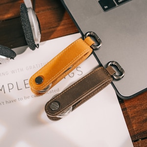 Personalized Leather Key Folder Holder "crazy Horse"leather Key ...