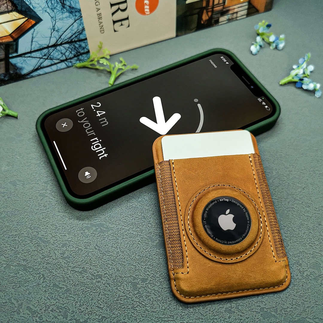 AirTag Card Wallet. Magsafe Magnetic Wallet Leather .airtag Gifts for ...