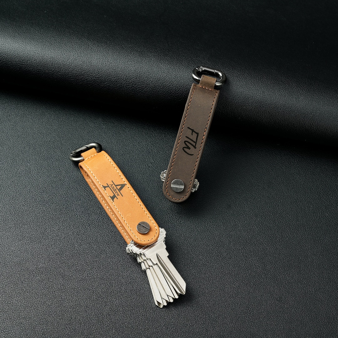 Personalized Leather Key Folder Holder "crazy Horse"leather Key ...