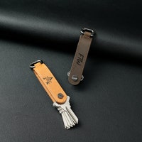 Personalized Crazy Horse Leather Key Holder, Compact Organizer - Etsy