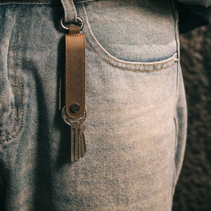 Personalized Crazy Horse Leather Key Holder, Compact Organizer - Etsy