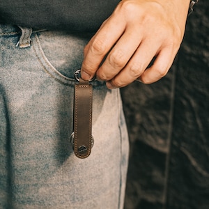 Personalized Leather Key Folder Holder "crazy Horse"leather Key ...