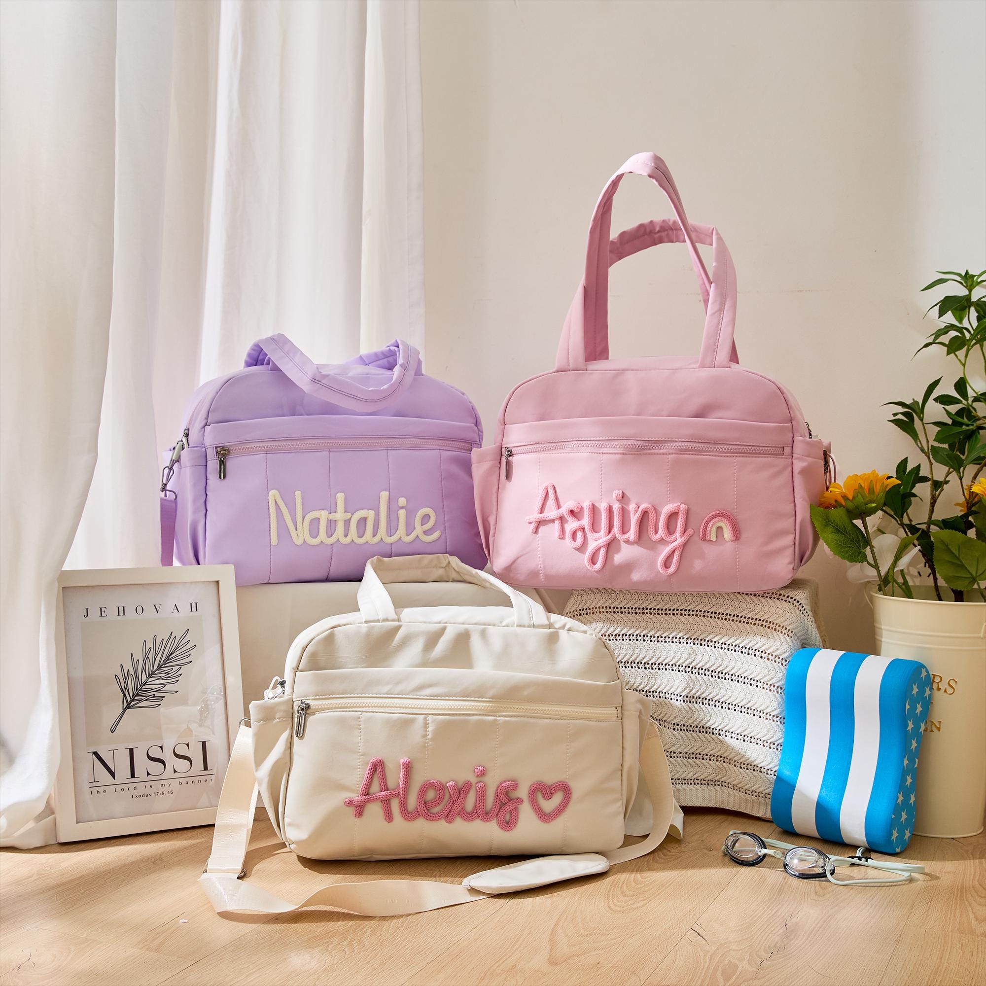Personalized Cheer Bag for Girls – Custom Name Dance Duffel With ...