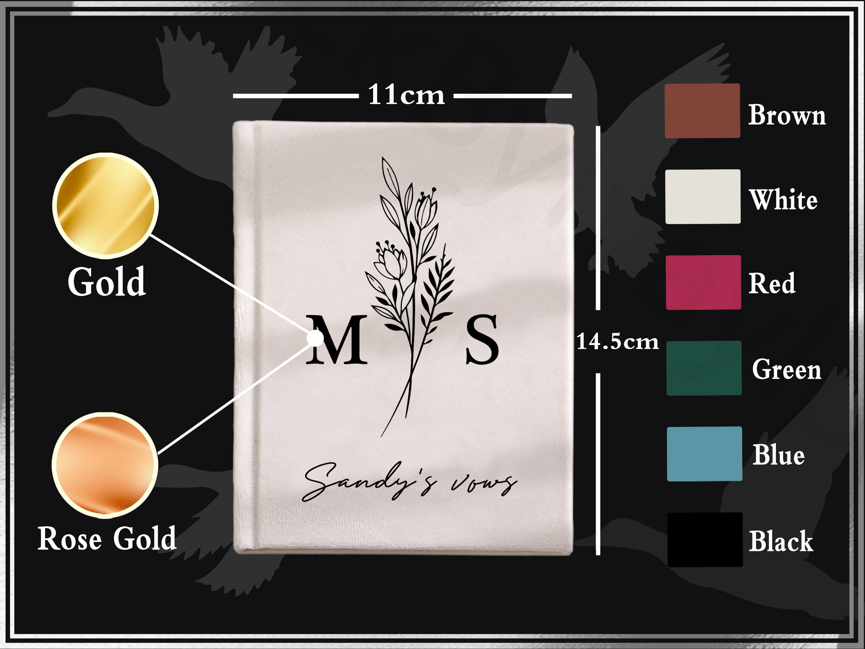Velvet Vow Book Set / Wedding Vows / Real Gold Foil / Wedding Velvet ...