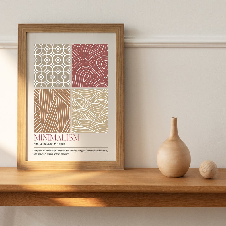 Minimalism Printable Word Definition Wall Art With Modern Ethnic ...