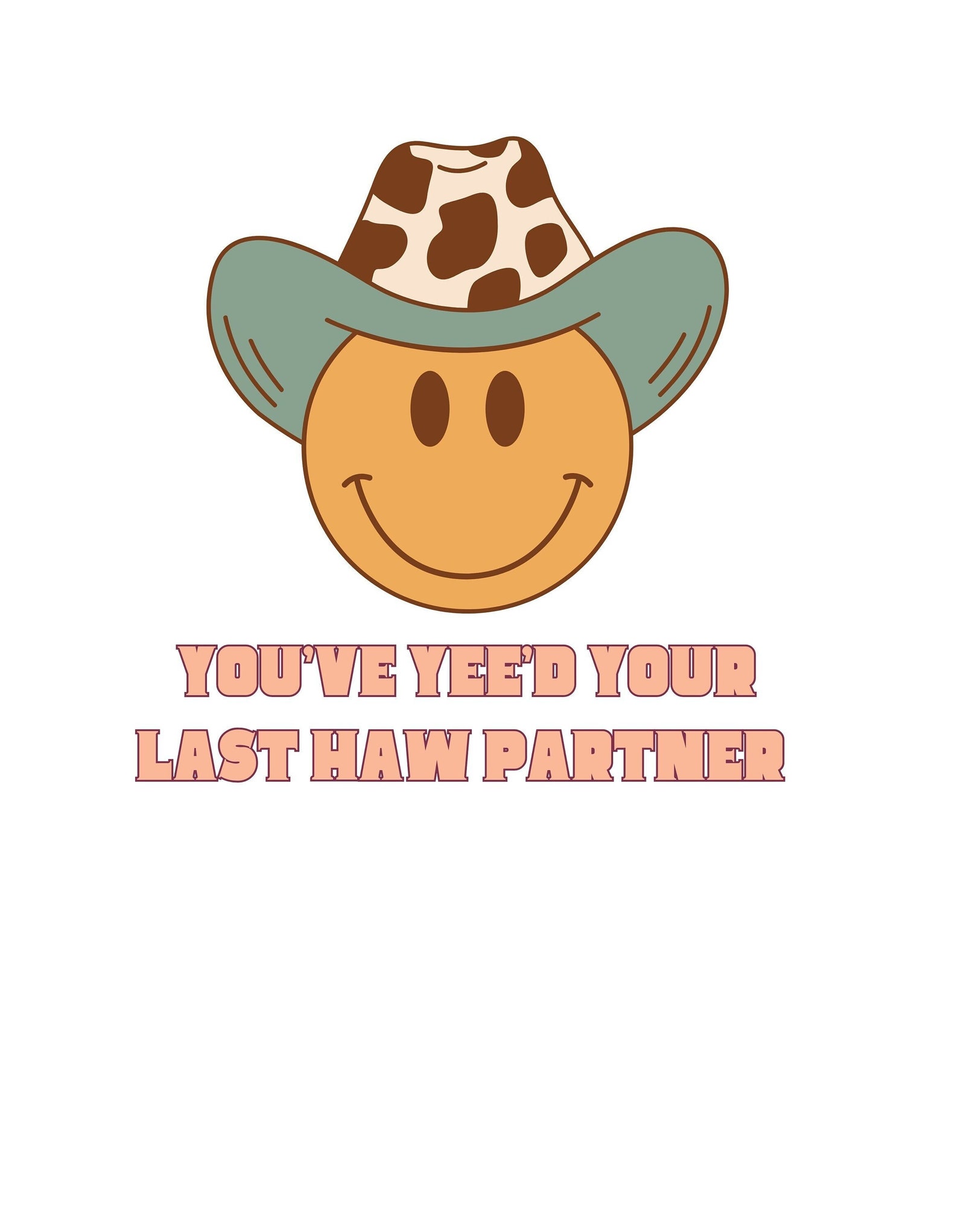 Cowboy Cowgirl Yee Haw Digital Download Background Graphic - Etsy