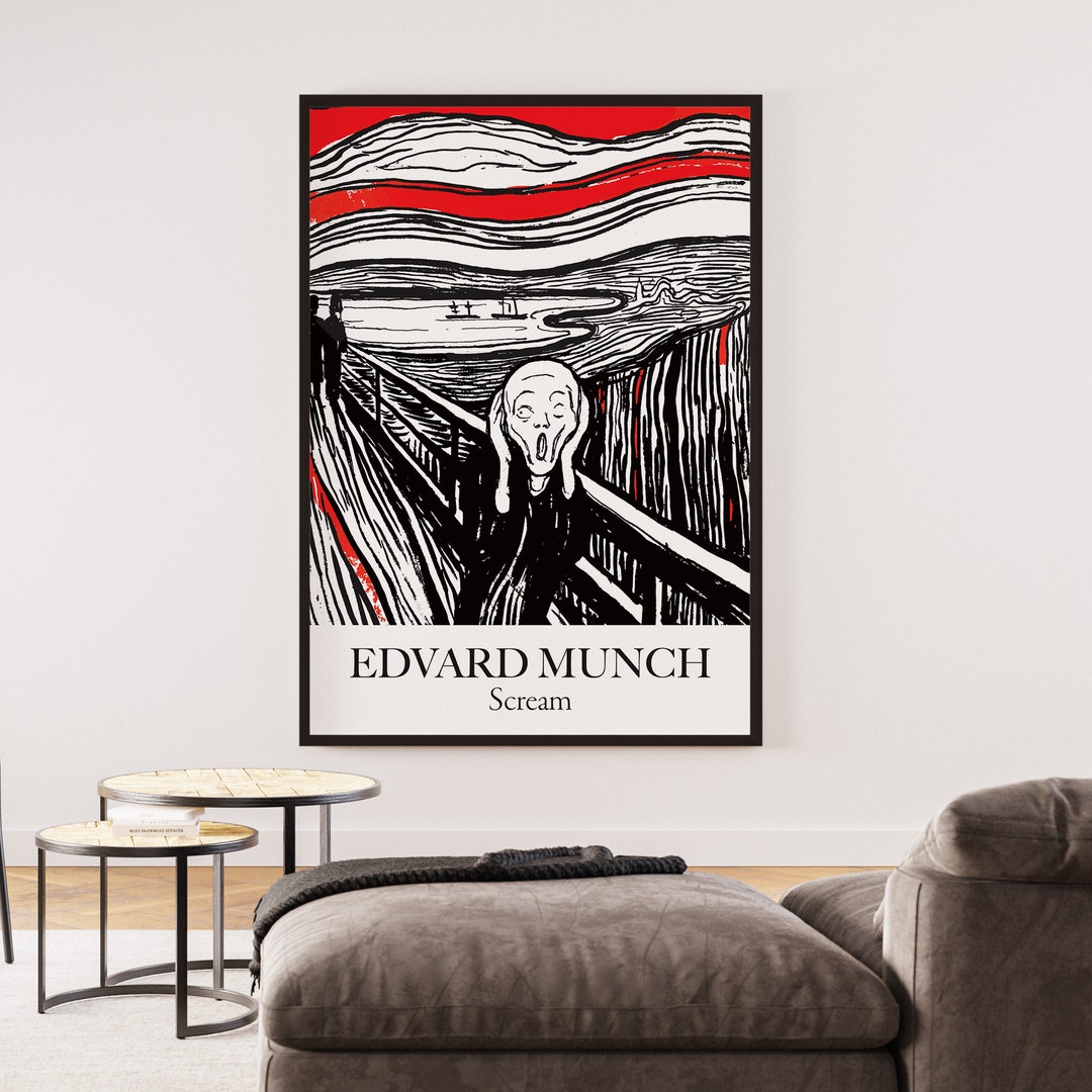 Printable the Scream by Edvard Munch, the Scream Sketch Art Drawing ...