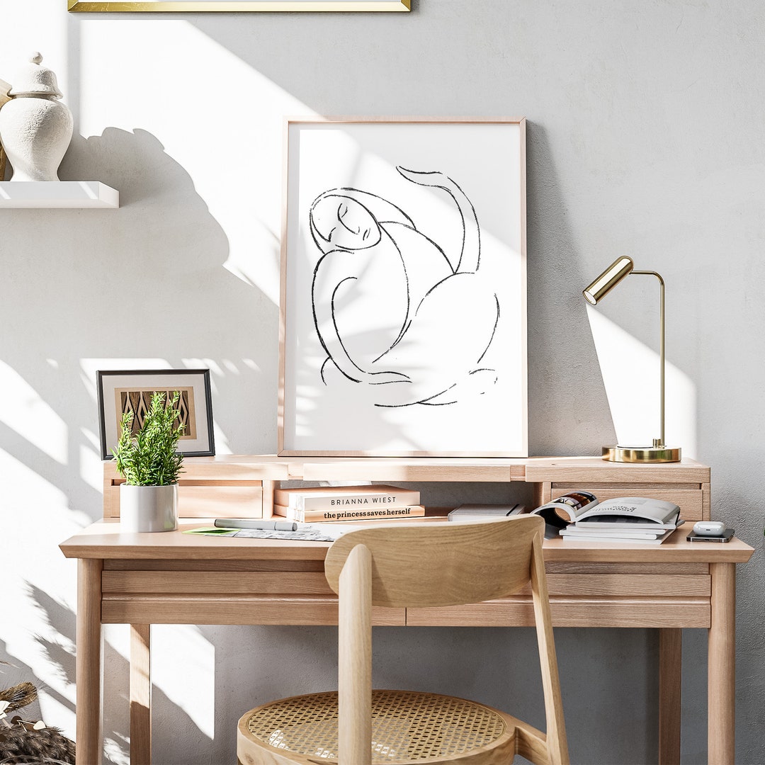 Printable Picasso Style Sketch Woman, Picasso Female Art, Minimal Woman ...