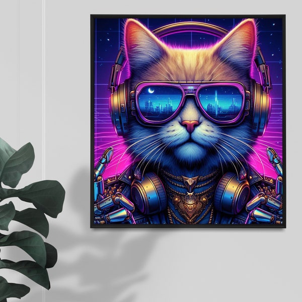 Cool Cat Poster - Etsy