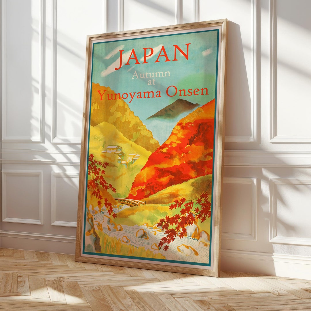 Retro Japanese Travel Poster, Japan Poster Print, Japanese Scenic Wall ...