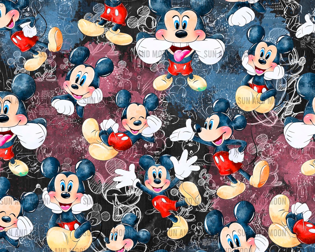 Mickey Seamless File, Cartoon Seamless Pattern, Cute Seamless Pattern ...