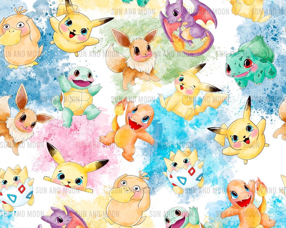 Pokeball Seamless Pattern, Pokemon Digital Paper, Pokemon Seamless ...