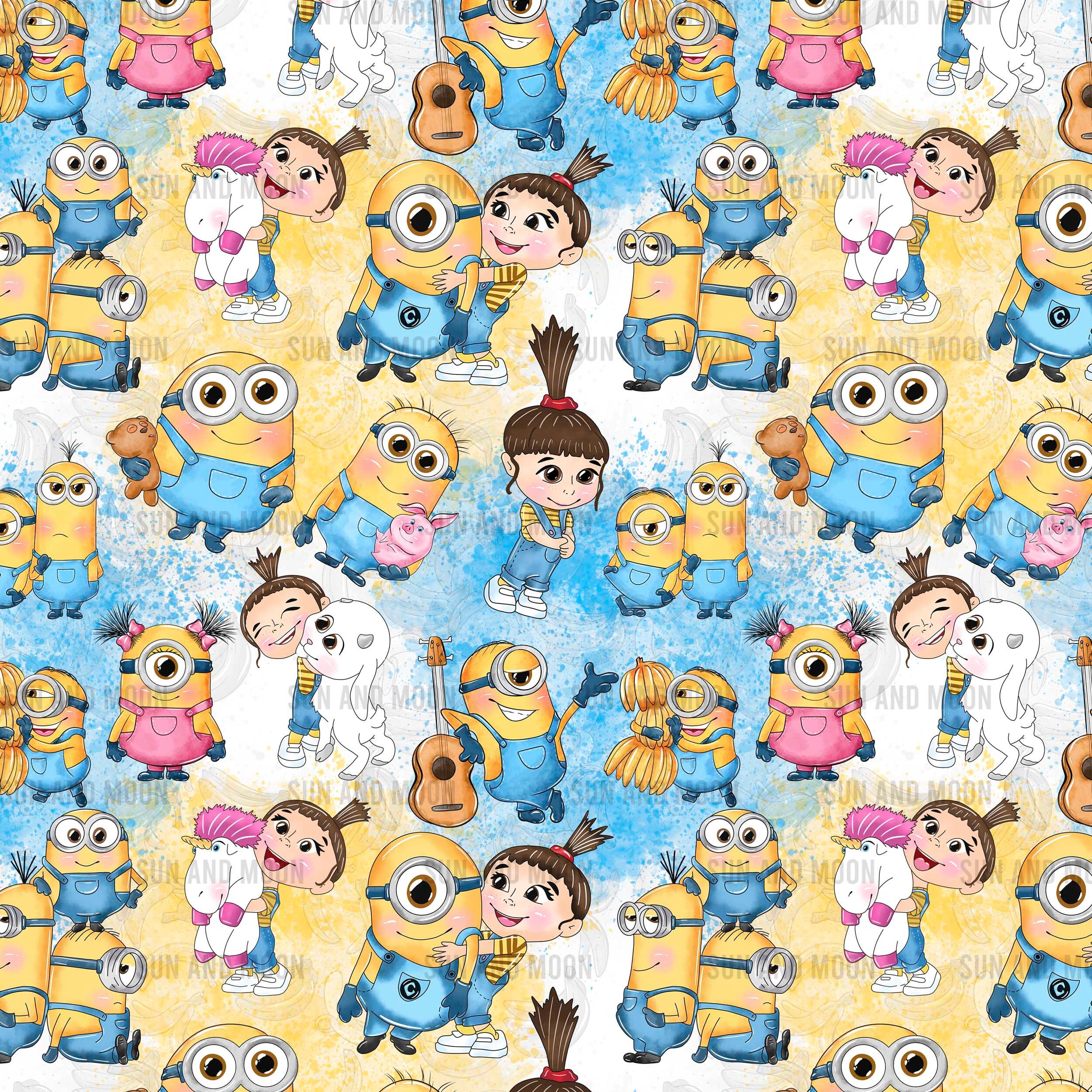 Minions Digital Paper, Minions Seamless Pattern, Cartoon Seamless ...